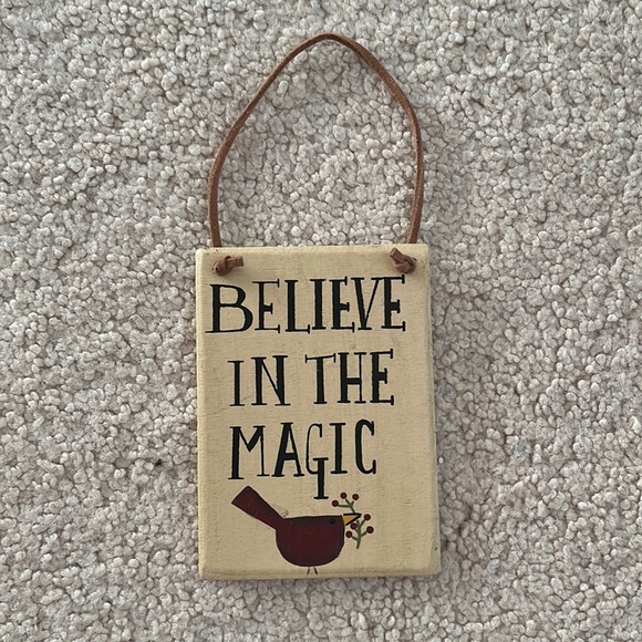Christmas | Holiday | Believe In The Magic 3 Inch Hanging Sign | Poshmark